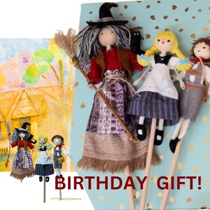 Hansel and Gretel Puppets: Fairy Tale Character Dolls, Puppet Theatre ...