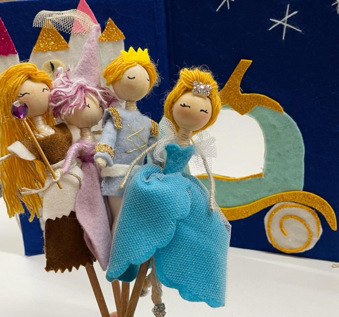 Cinderella Puppets Set, Fairy Tale Puppets, Fairy Tale Dolls, Puppet ...