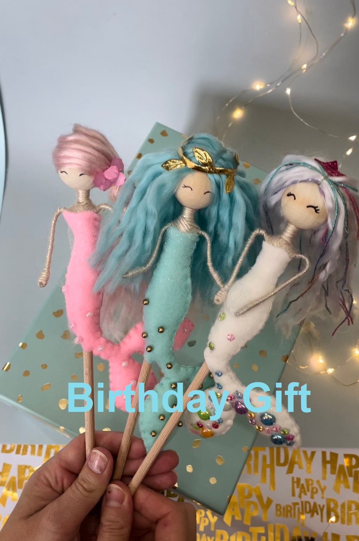 Mermaid Puppets Set of 3 Mermaid Dolls Fairy Tale Dolls - Etsy