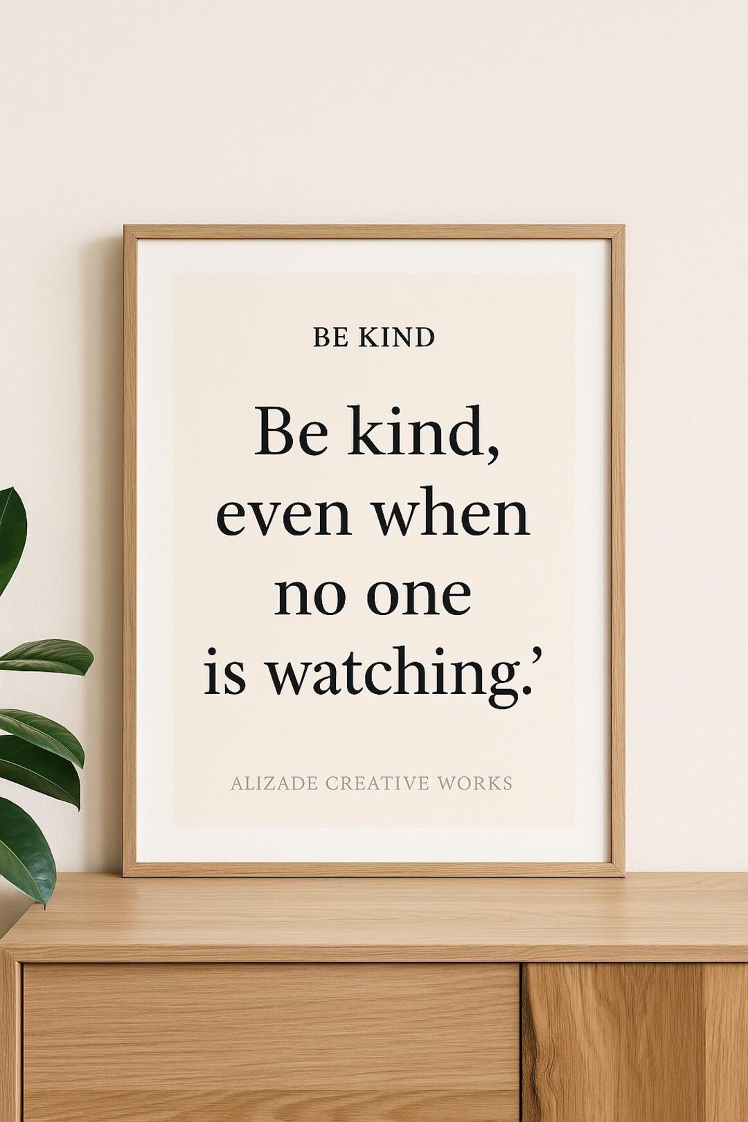 Be Kind Printable Wall Art | Minimalist Quote Poster | Modern Neutral ...