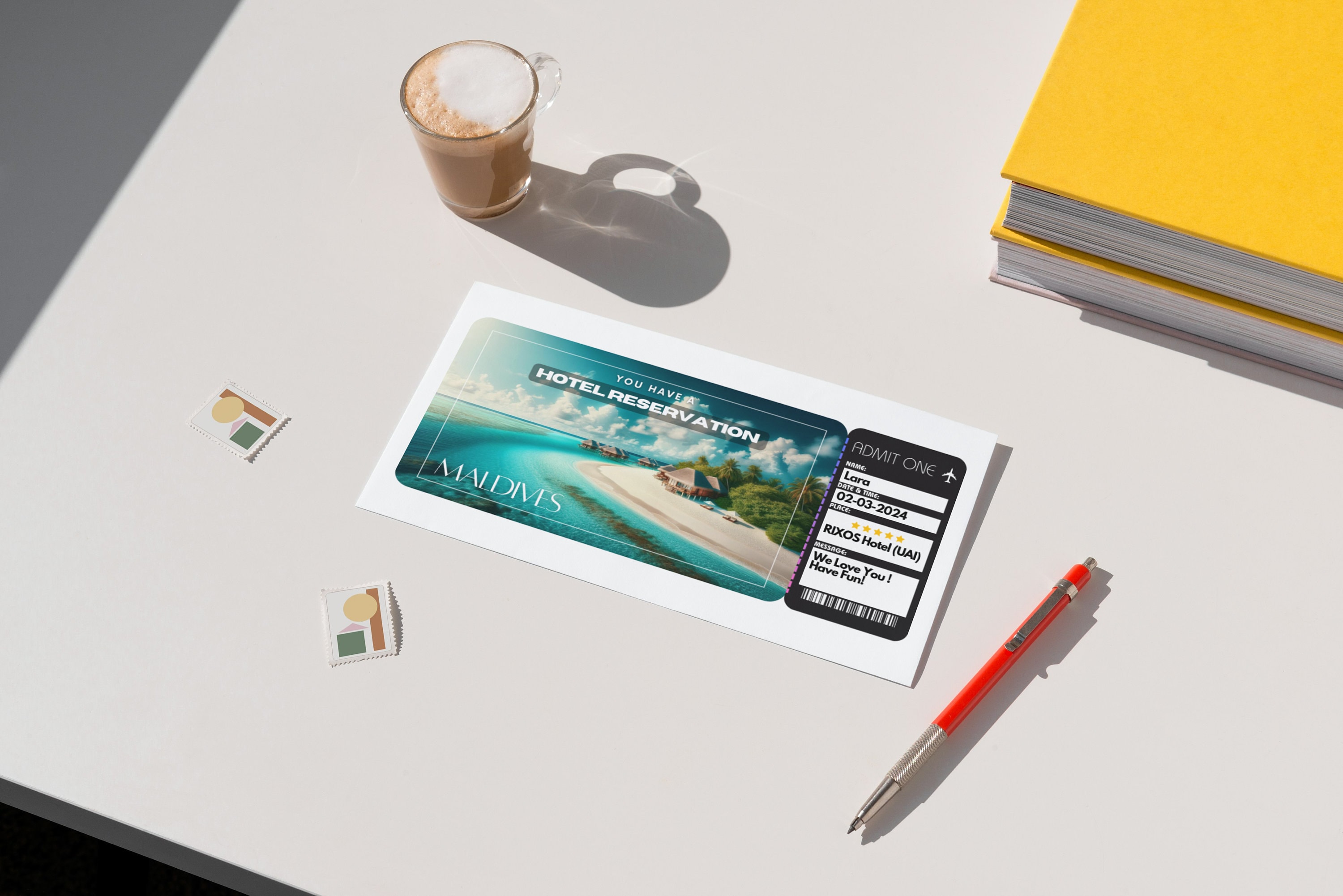 Customizable Boarding Pass Template Personalize Your Own Airline or ...