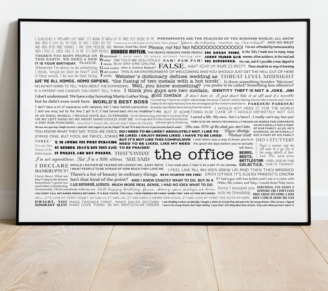 The Office Quote Collage | INSTANT DOWNLOAD | Office Quote Art | Home ...