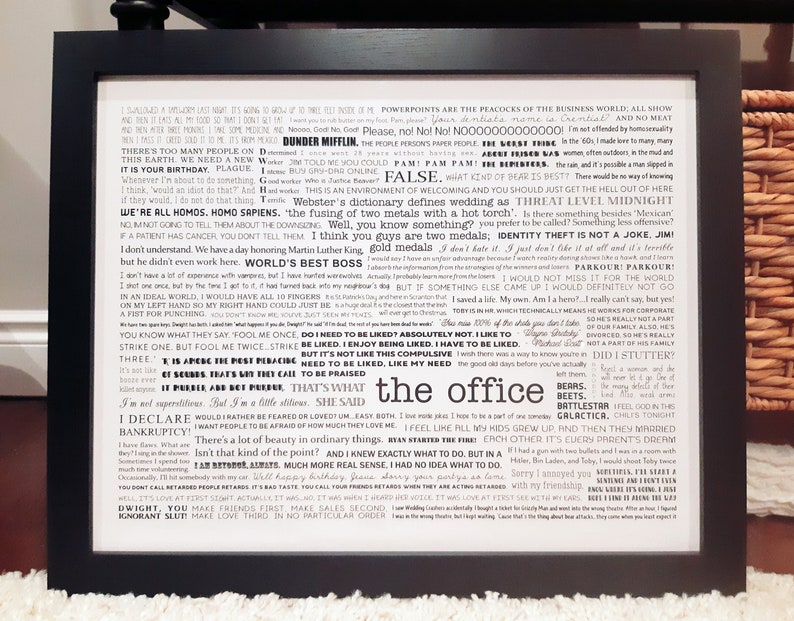 The Office Quote Collage | INSTANT DOWNLOAD | Office Quote Art | Home ...