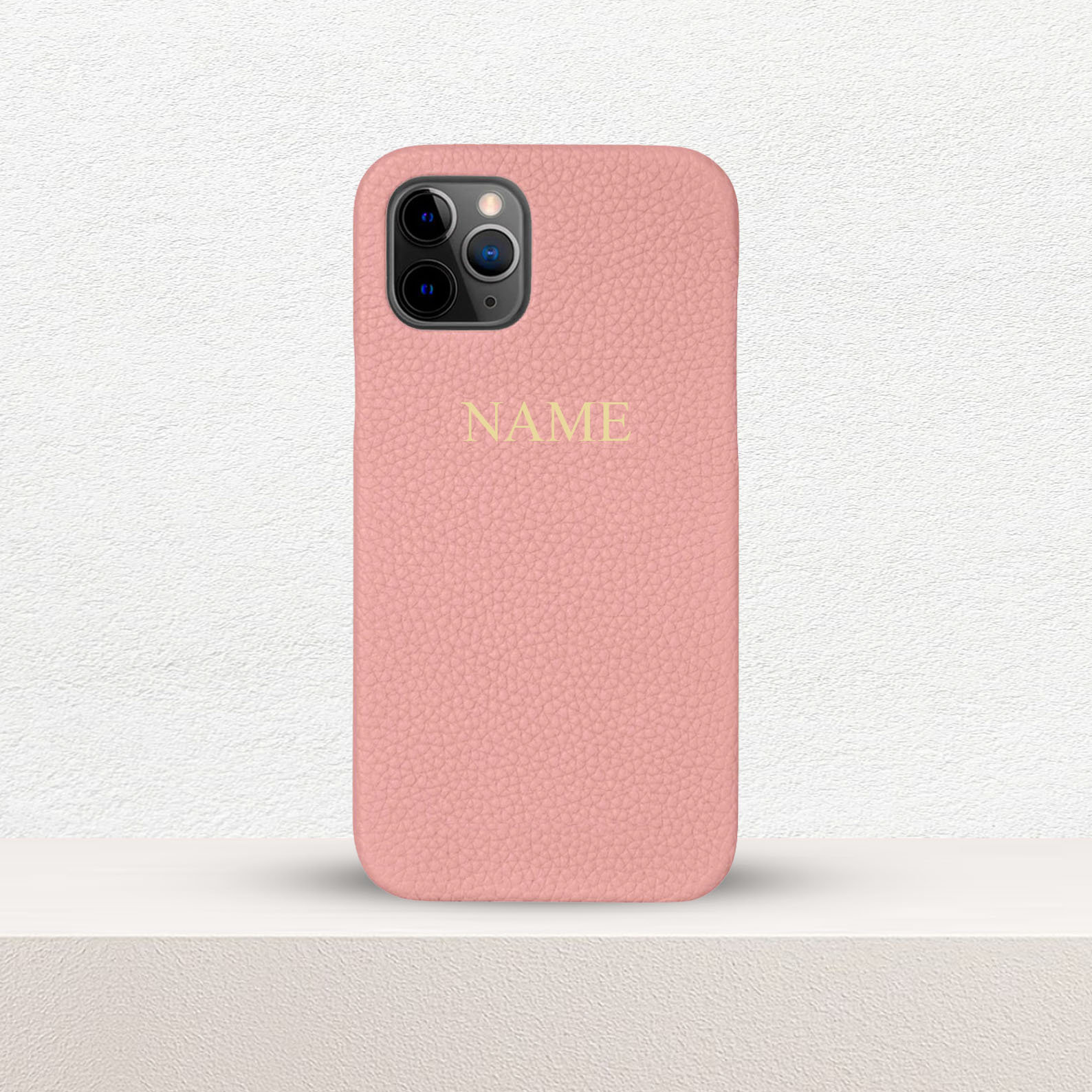 Personalised Pink Pebble Leather Phone Case iPhone 11 11 | Etsy