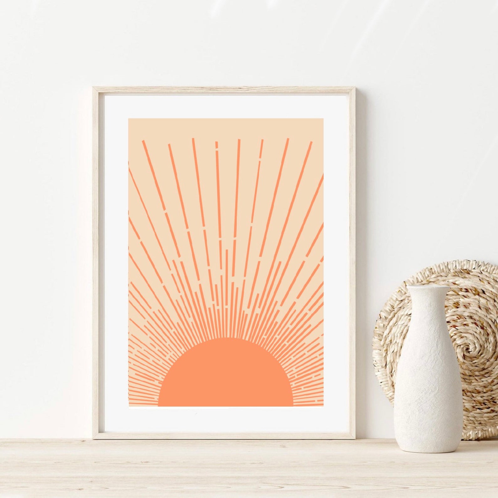 Sunrise/sunset wall art | Etsy