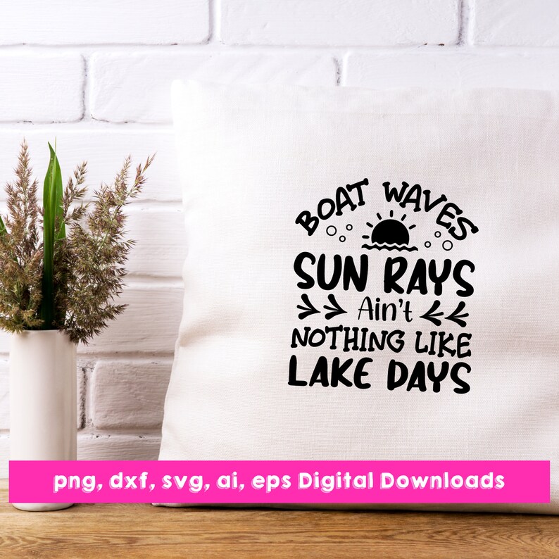 Boat Waves Sun Rays Svg Png Ai Dxf Eps Instant Download - Etsy Israel