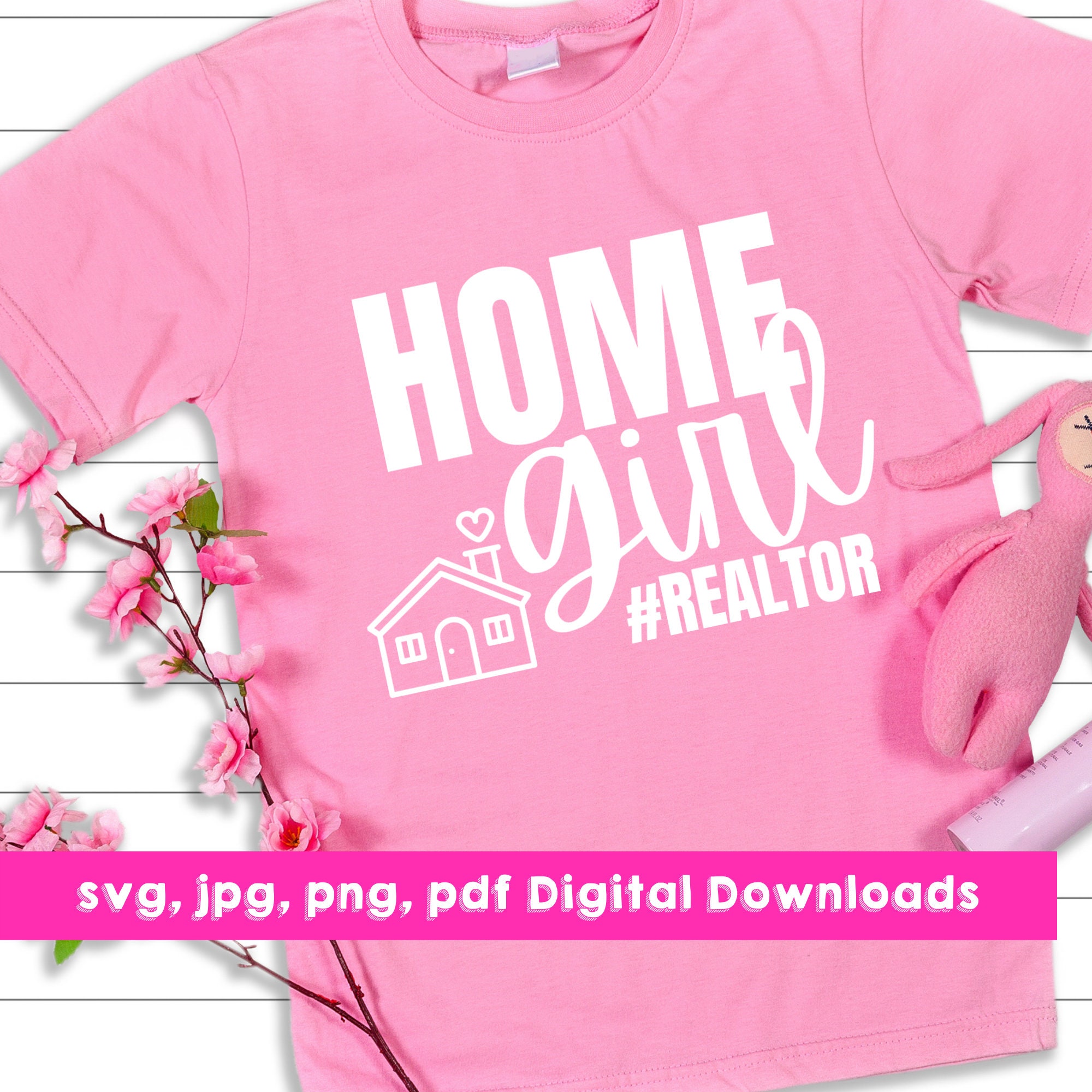 Real Estate Home Girl , SVG - PNG Instant Realtor Image, Great for ...