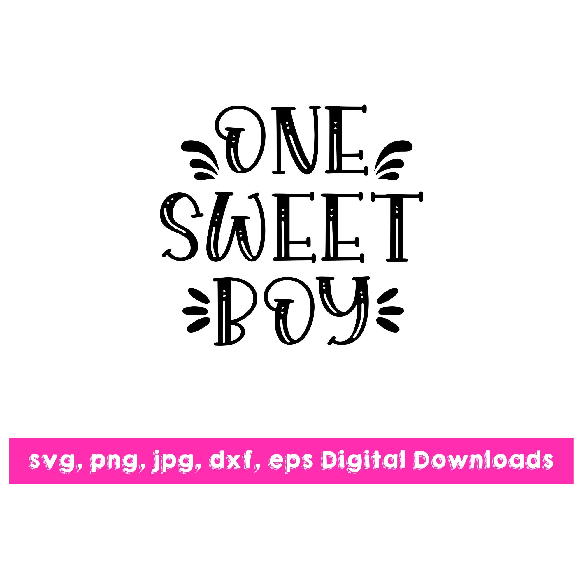 One Sweet Boy Svg Png Jpg Dxf Eps Instant Download Images - Etsy Canada