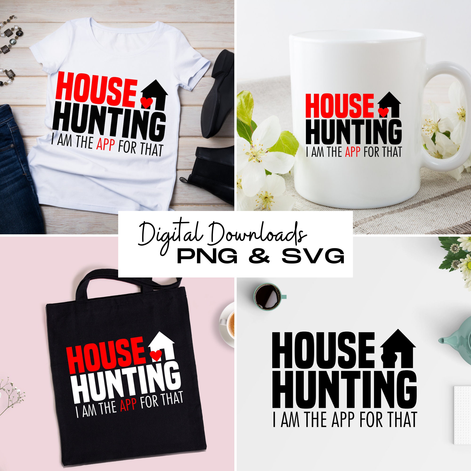 Real Estate House Hunting, SVG - PNG Realtor Image, Instant Download ...