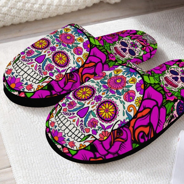 Skull Slippers - Etsy