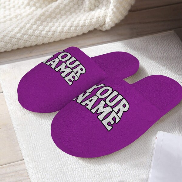 Purple Slippers - Etsy
