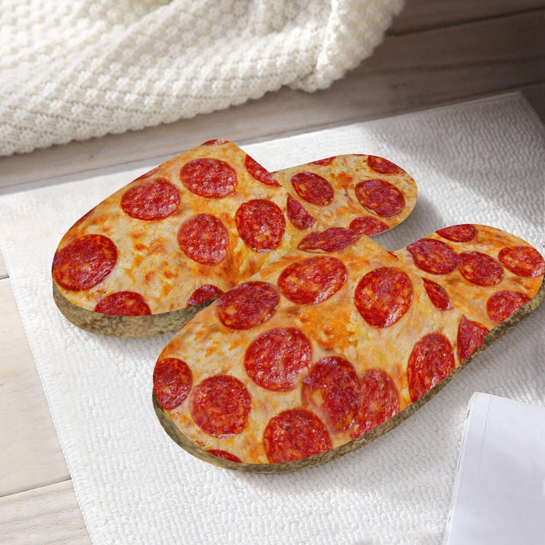 Pizza Slippers Gifts for Pizza Shop Owner Funny House Shoes Food ...