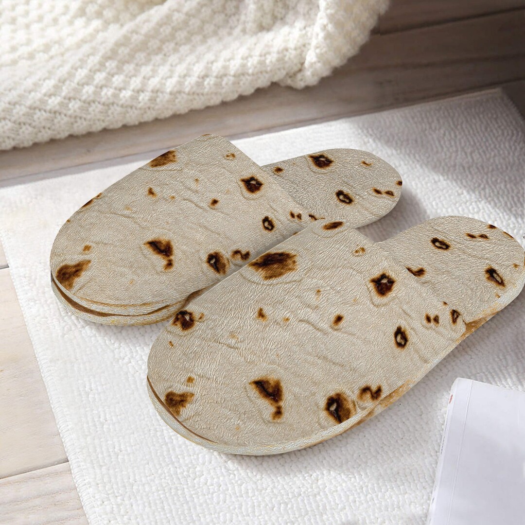 Tortilla Slippers Women Men and Kids Sizes Funny Food Lover Gift ...
