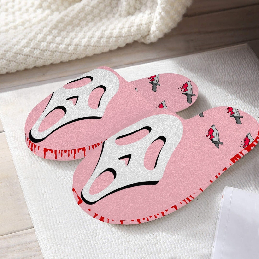 Ghost Face Slippers for Women and Kids Sizes Horror Fan Gift Ideas ...