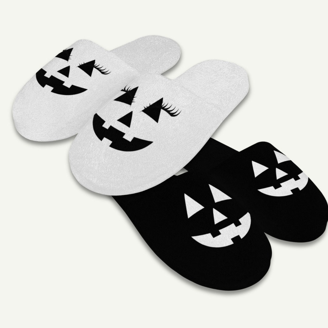 His and Hers Pumpkin Slippers Matching Couples Halloween - Etsy
