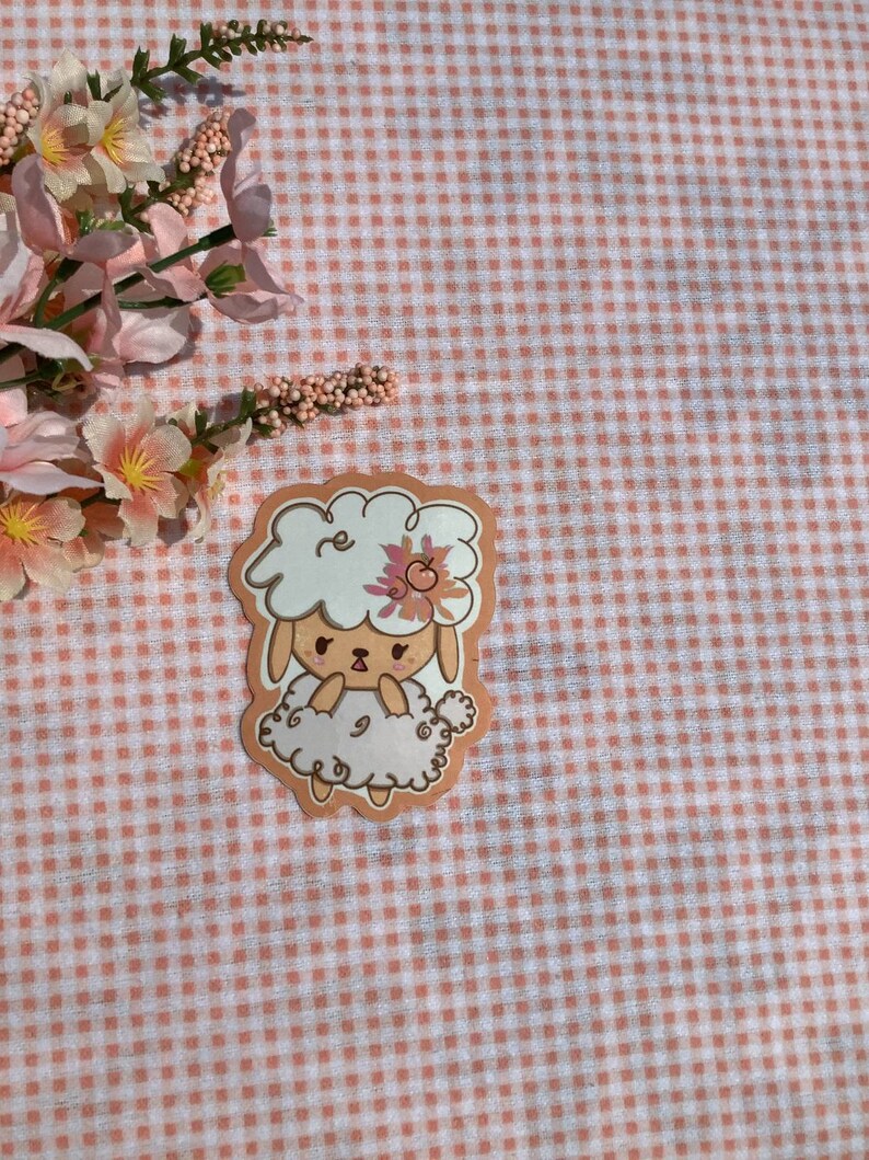 Sherlyn the Sheep Glossy Vinyl Sticker | Etsy