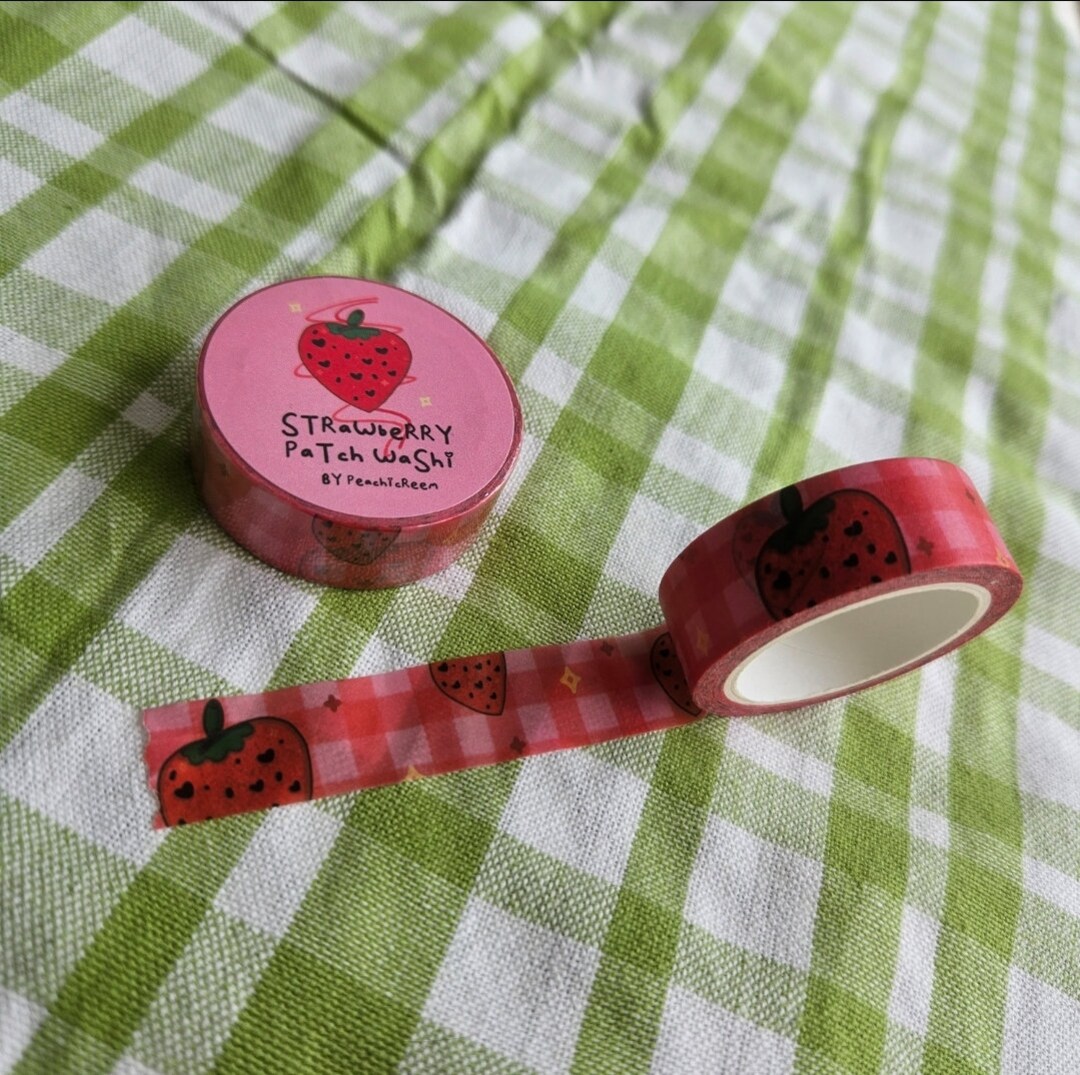 Strawberry Patch Washi Tape - Etsy