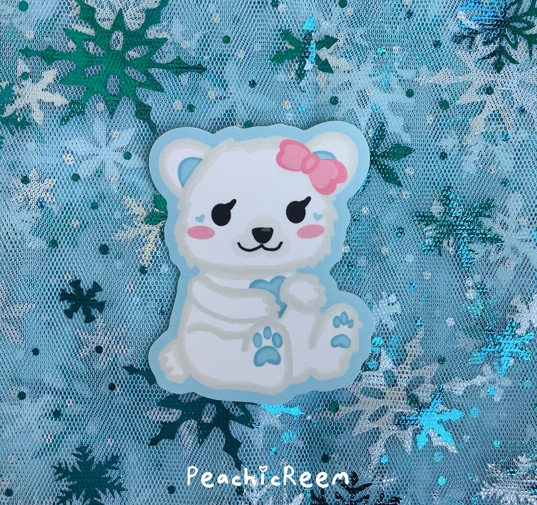 Frost the Polar Bear Waterproof Sticker - Etsy