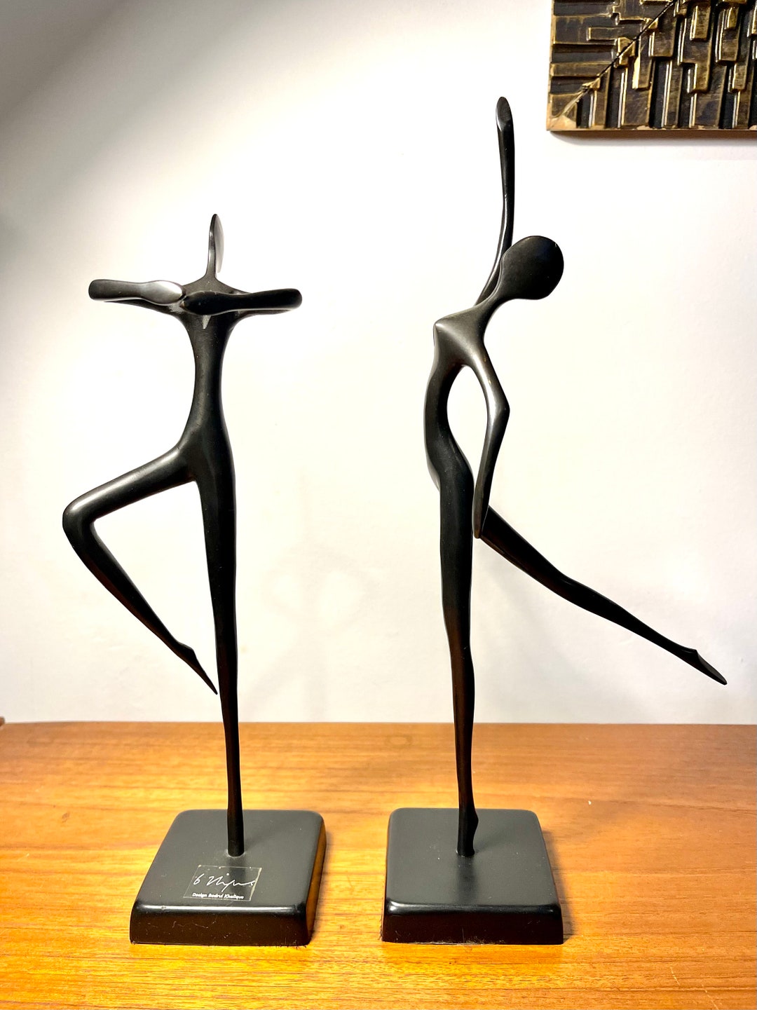 A Set of Mid Century Bodrul Khalique Blackened Bronze Dancing - Etsy