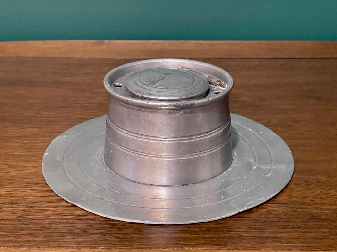 1800's Ship Pewter Inkwell - Etsy