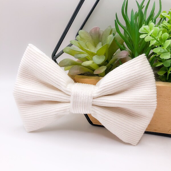Cream Bow - Etsy