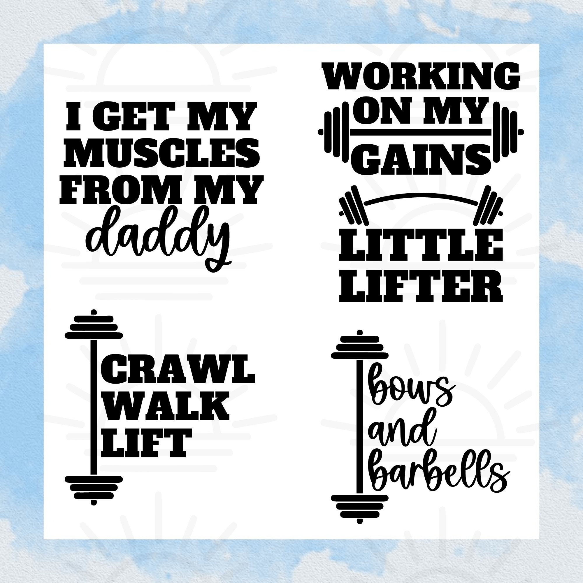 Workout Baby SVG Bundle: 25 Onesie Designs (digital Download) - Etsy