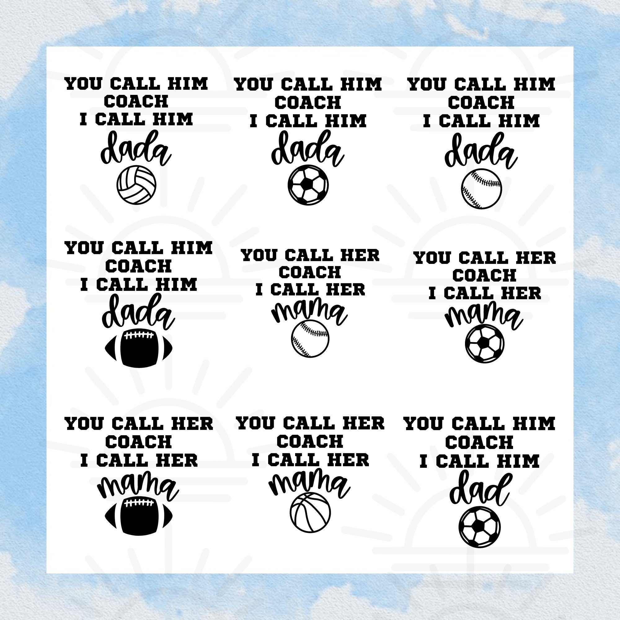 You Call Him Coach I Call Him Daddy SVG, Coaches Kid, Football Game Day ...