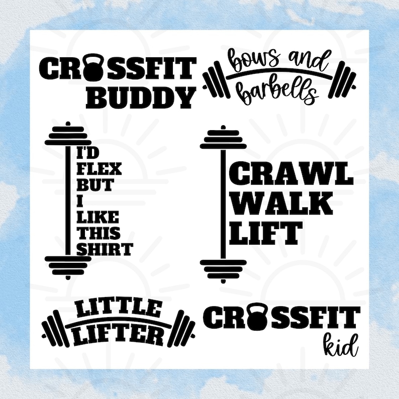 Crossfit Kids SVG, Workout SVG Bundle, Crossfit Shirt, Make Your Own T ...