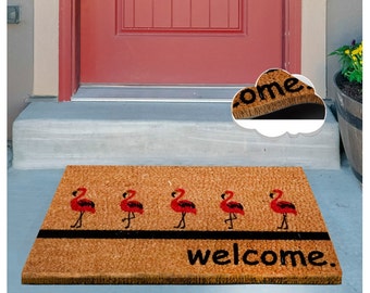 Flamingo Door Mat | Etsy