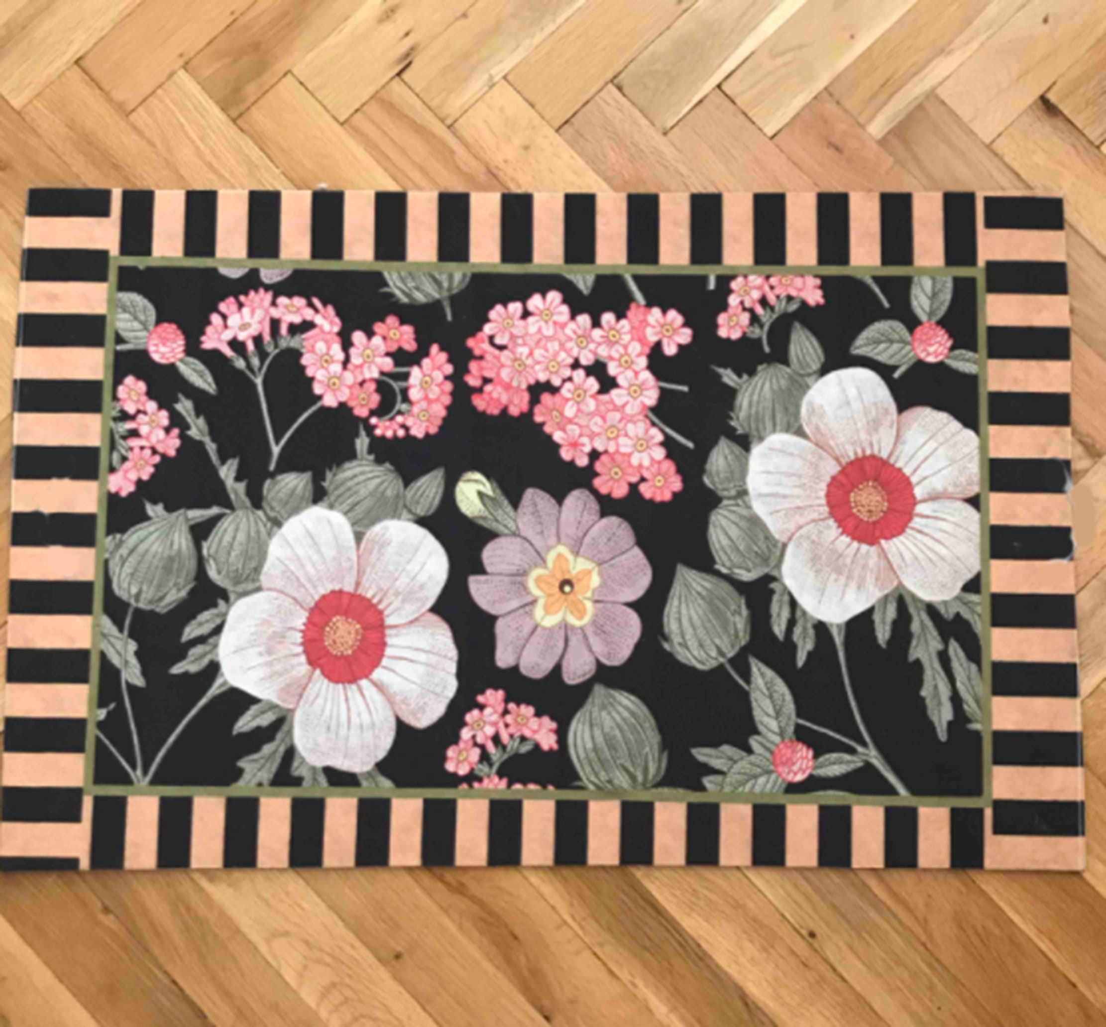 Spring Flowers Welcome Home Doormat Flower Theme Doormat - Etsy