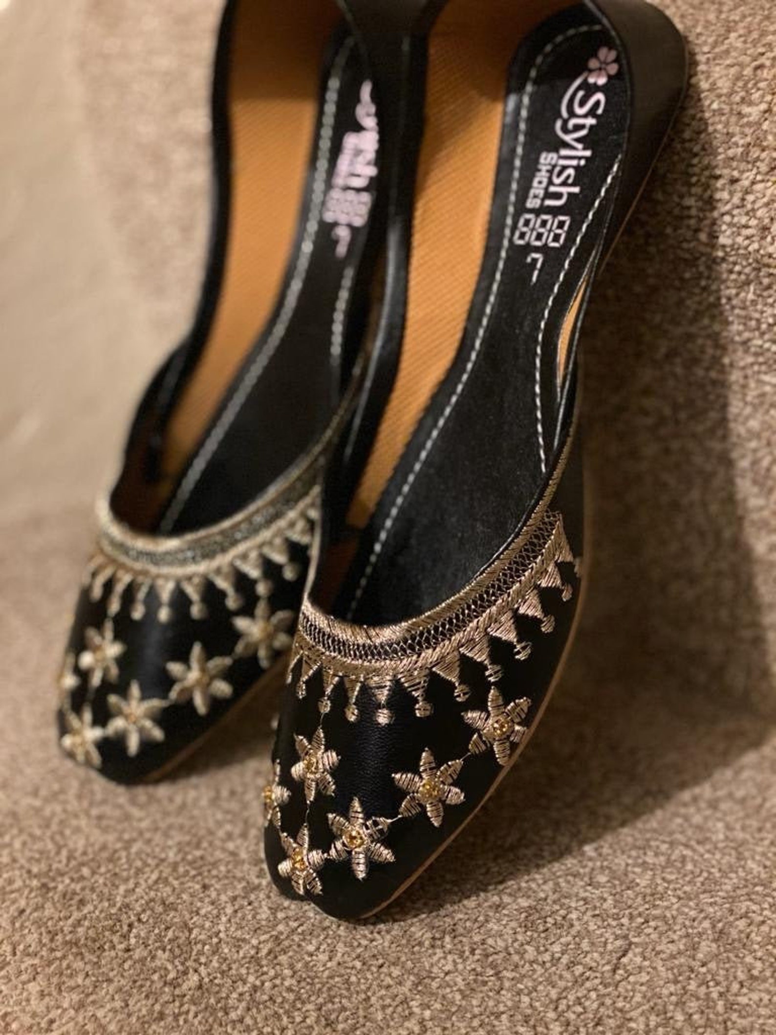 Handmade Pakistani Khussa Punjabi Wedding Jutti Traditional Embroidered ...