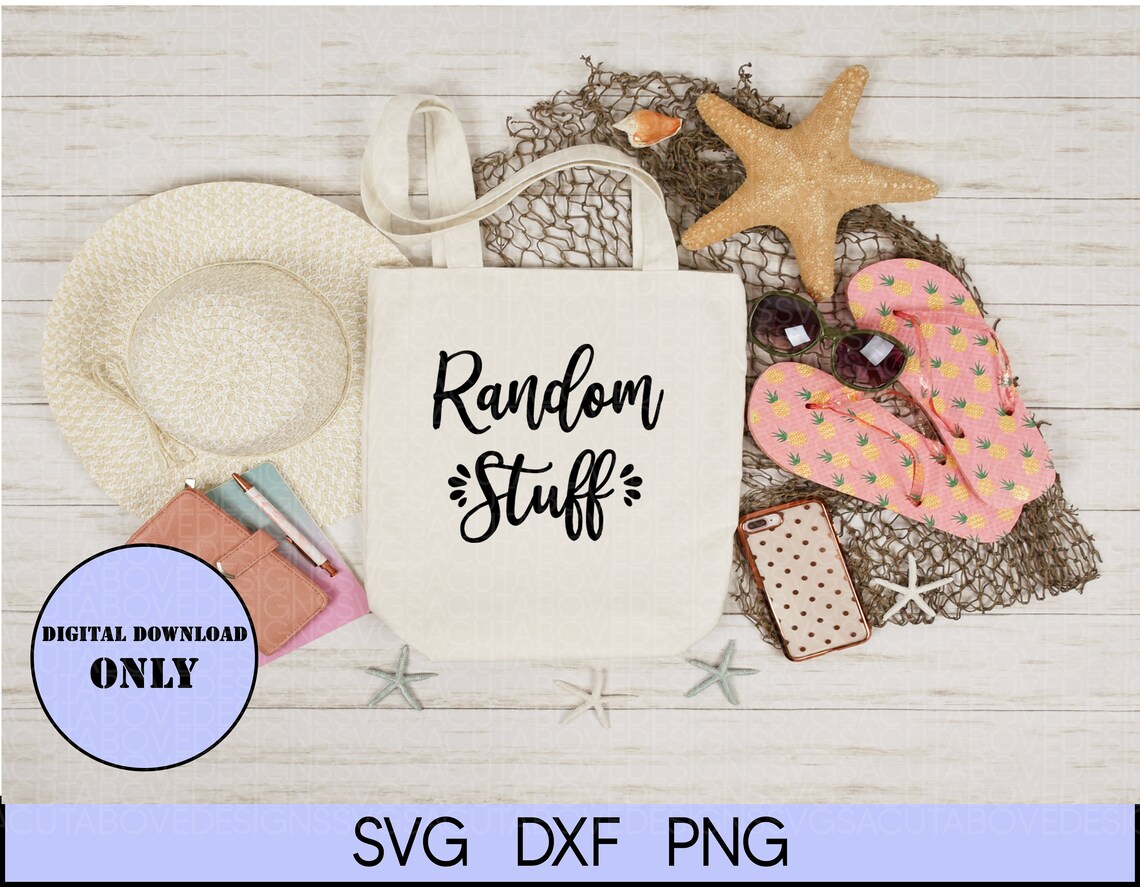 Random Stuff Svg, Large Handbag Svg, Beach Bag Svg, Gym Bag Svg - Etsy