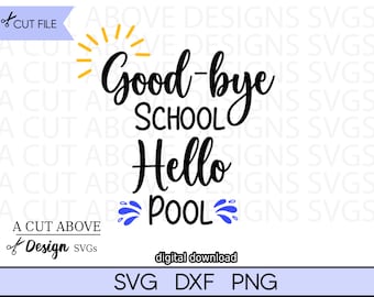 Hello Pool Svg - Etsy