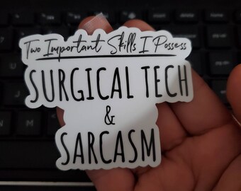 Waterproof Surgical Tech Sticker Scrub Tech Water Bottle - Etsy