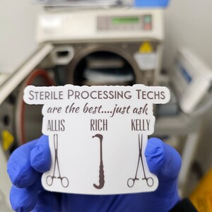 Waterproof Sterile Processing Tech Sticker • Central Sterile Processing ...