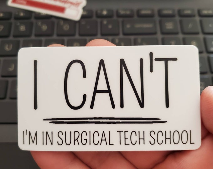 Student Surgical Tech Sticker Student Scrub Tech Water Bottle Sticker ...
