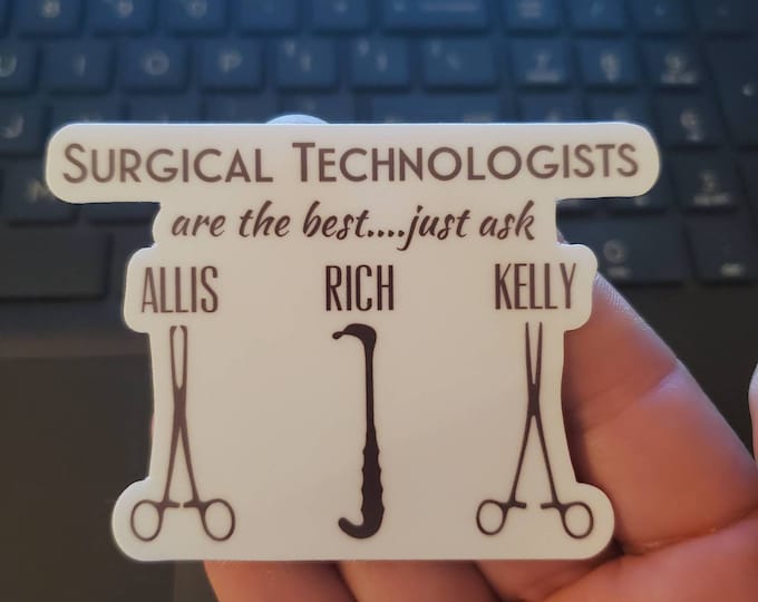 Waterproof Surgical Tech Sticker • Scrub Tech Water Bottle Sticker ...