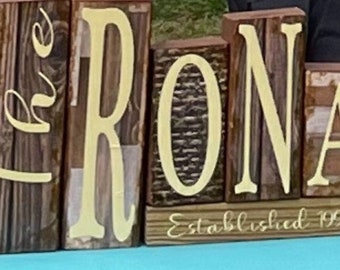 Family Name Blocks | Etsy