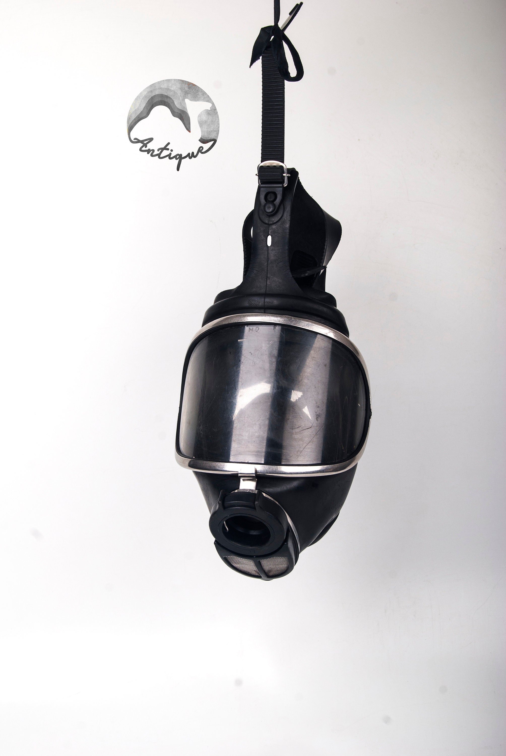 Vintage Rubber Gas Mask, Adjustable Straps, Steampunk Halloween Costume ...