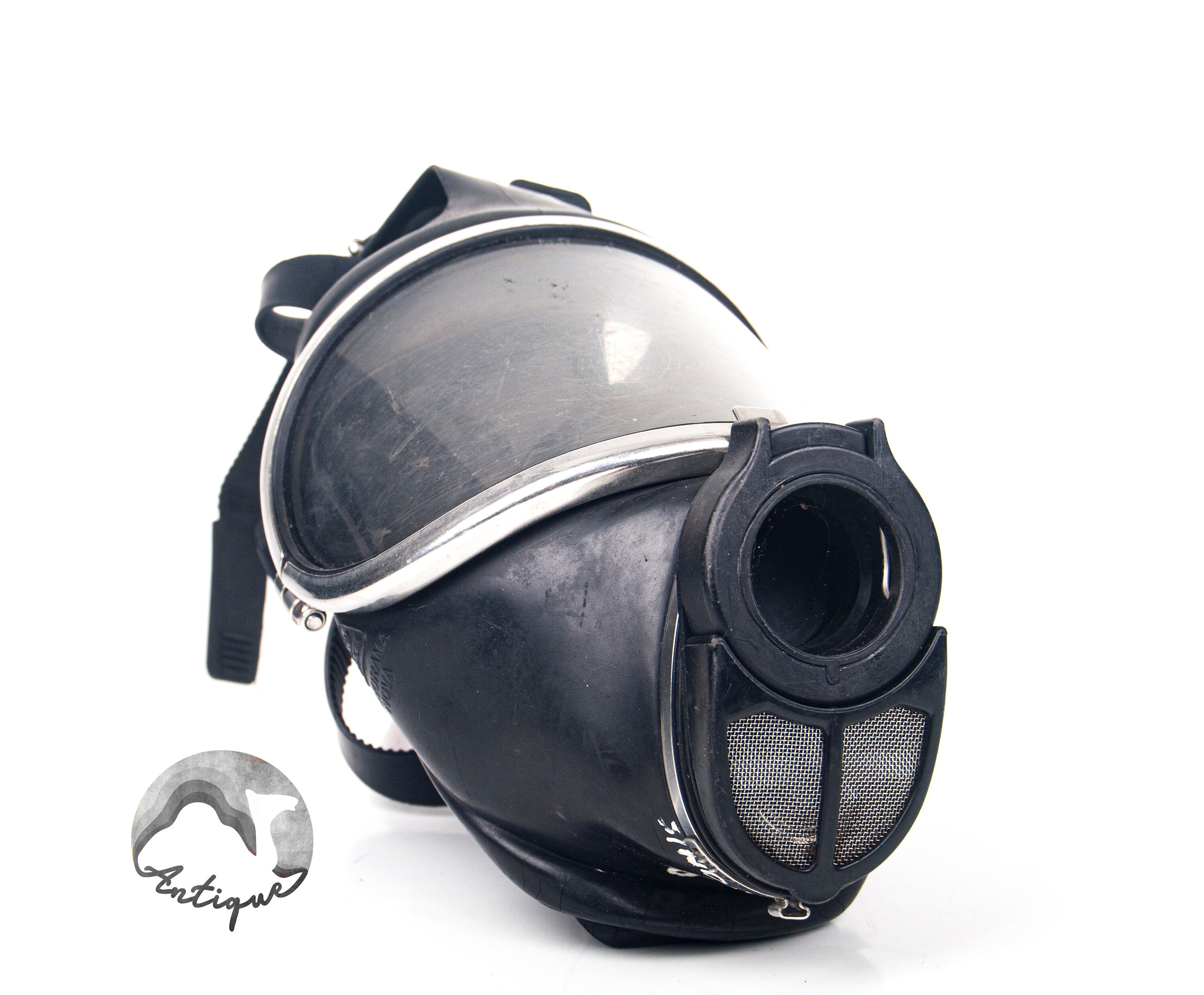 Vintage Rubber Gas Mask, Adjustable Straps, Steampunk Halloween Costume ...