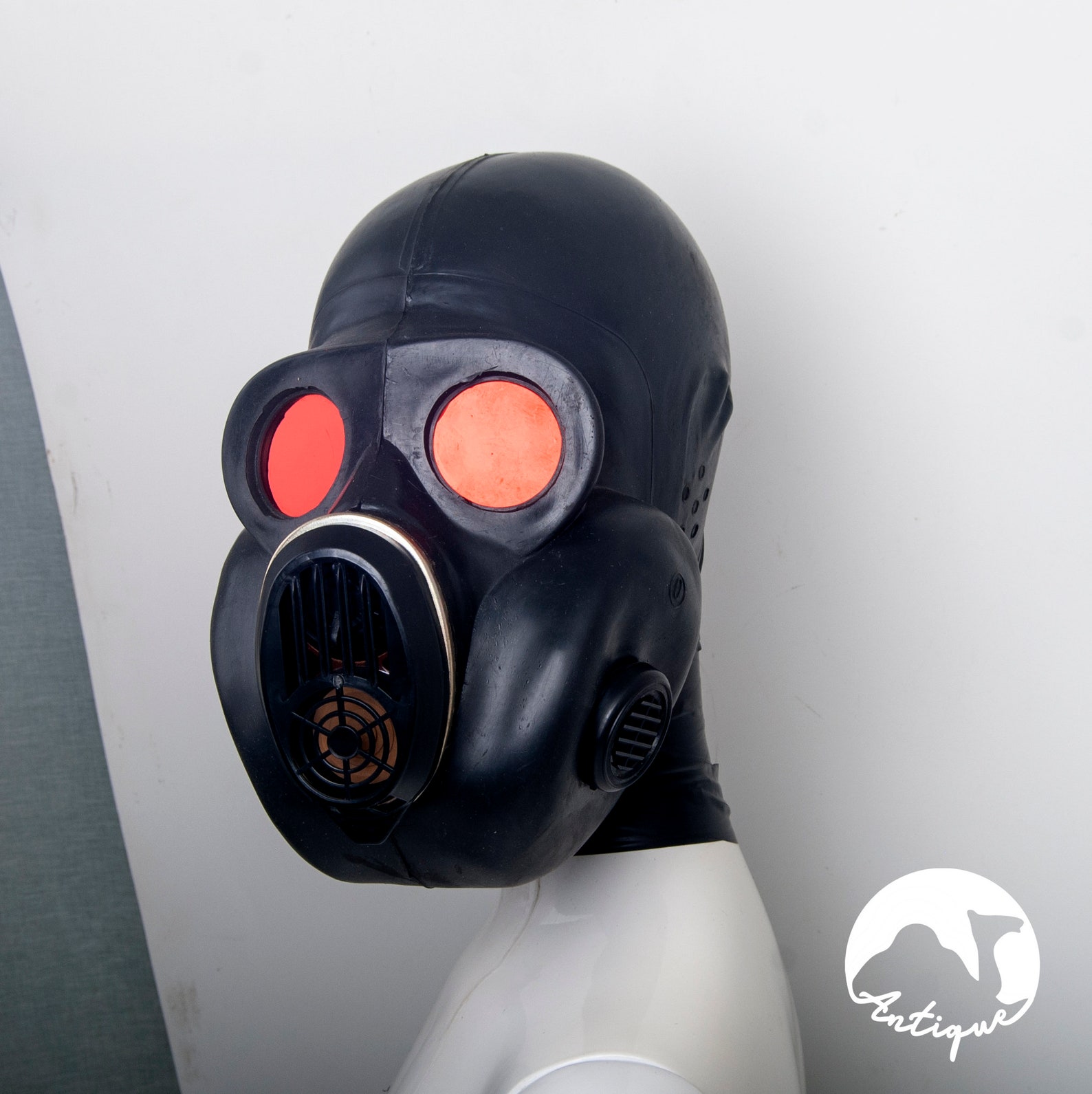 Gas Mask With Red Mirror Lenses - Etsy