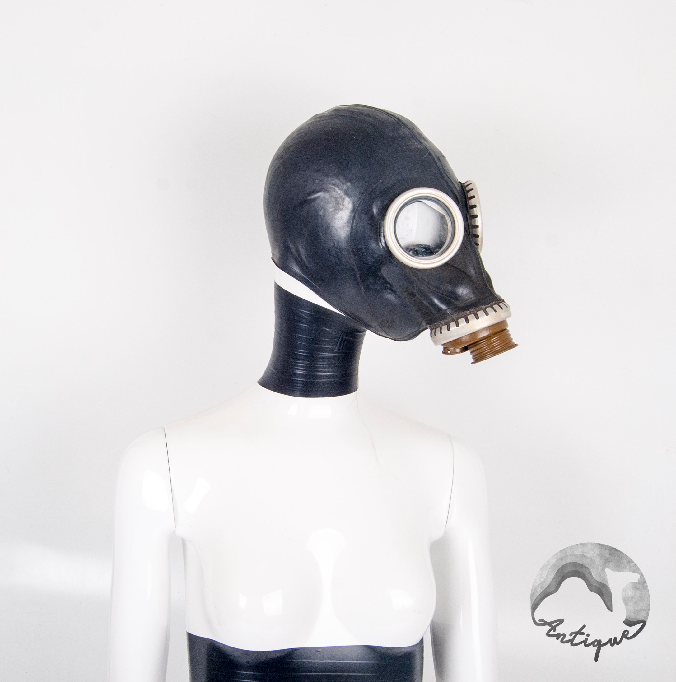 Halloween Gas Mask, Black Cybergoth Gas Mask - Etsy