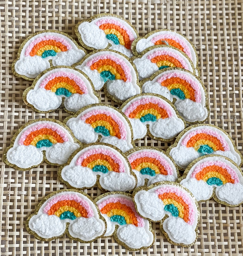 Rainbow Chenille Iron on Patch - Etsy