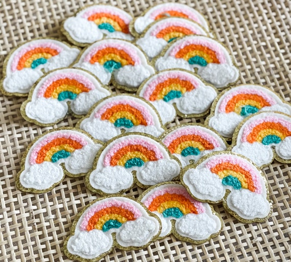 Rainbow Chenille Iron on Patch - Etsy