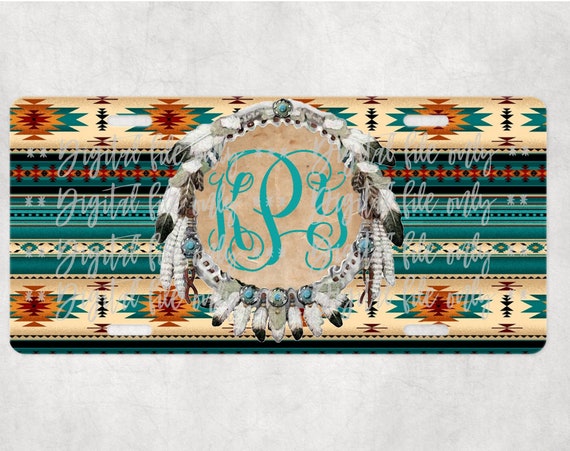 Native Aztec License Plate Car Tag Sublimation Digital - Etsy