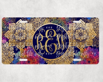 Preppy Black Chevron License Plate Car Tag Sublimation Digital - Etsy