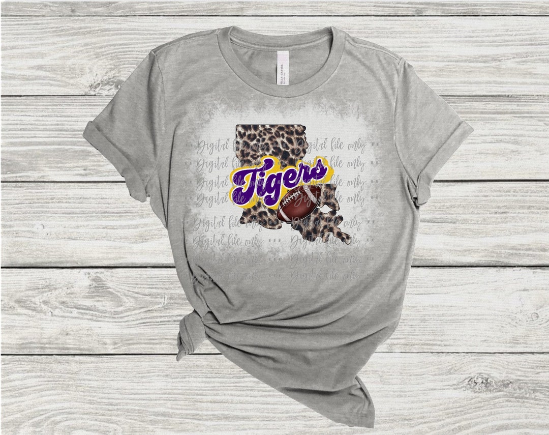 2 Files Purple & Gold Leopard Football Game Day Spirit Sublimation ...