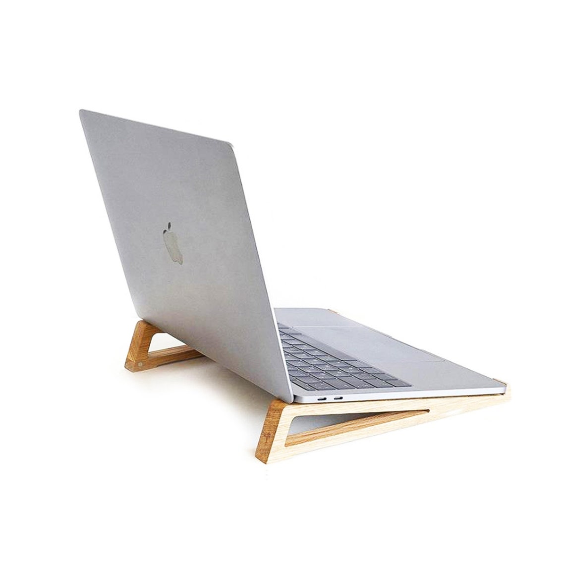 Wooden Laptop Docking Stand, Laptop Tray, Raiser Holder, Minimal Design ...