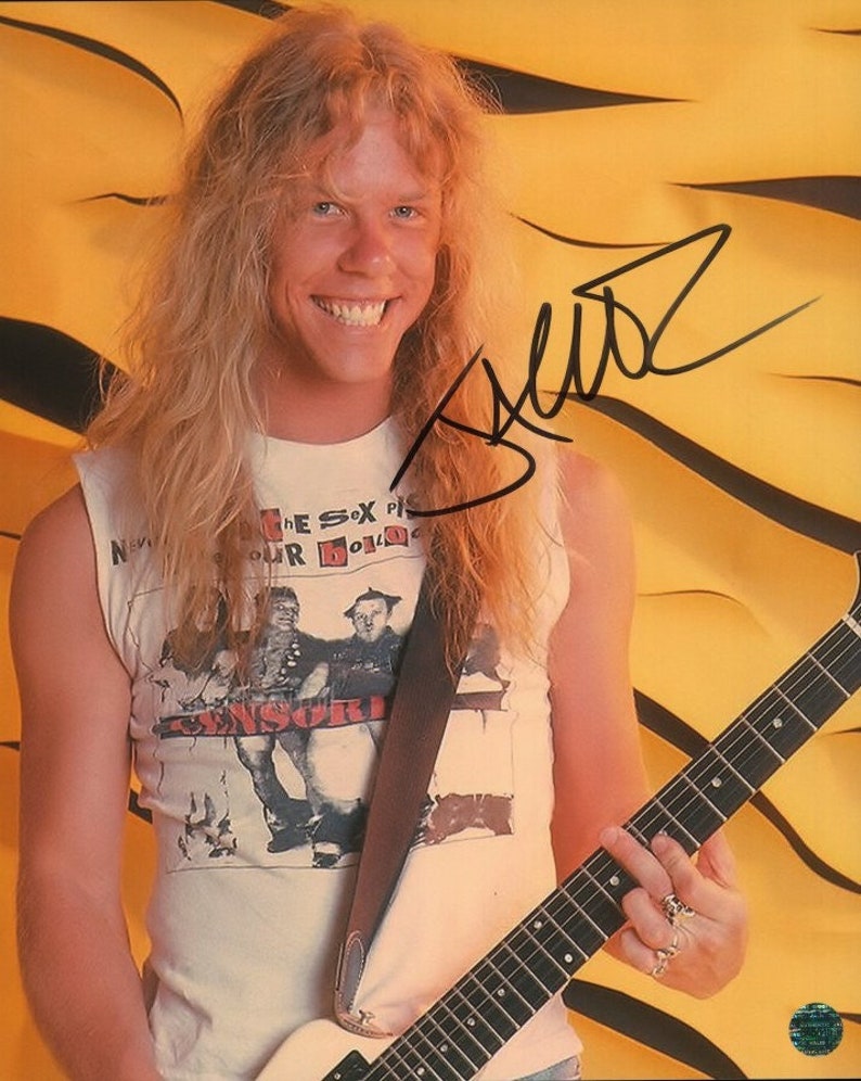 JAMES HETFIELD Lead Vocalist Metallica 8X10 Autographed | Etsy