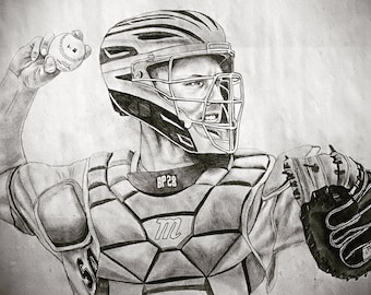 Buster Posey Drawing - Etsy